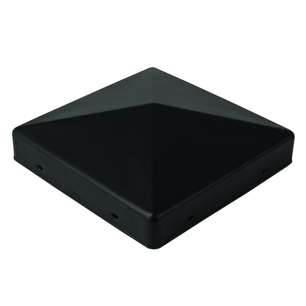 Nuvo Iron 6in x 6in BLACK EAZY-CAP PATENTED PYRAMID USA POST CAPS US-PCP12BLK | Zoro